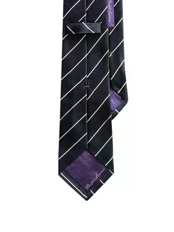 Ralph Lauren Purple Label Striped Satin Neck Tie