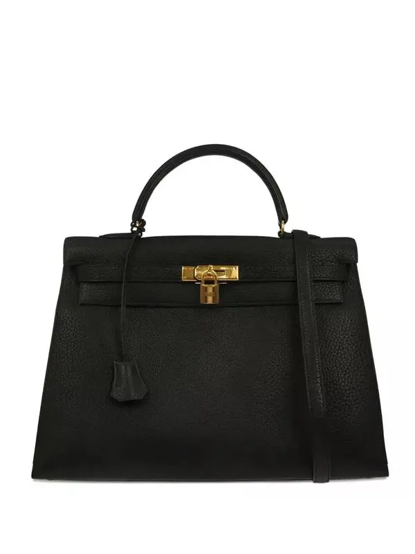 Hermès 1996 Kelly 35 Leather Tote Bag - Black