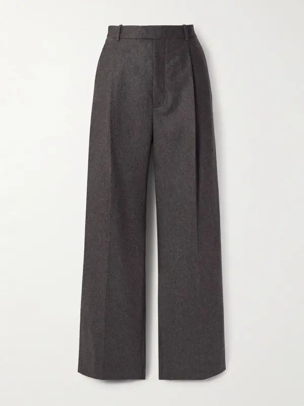 Carven Pleated Straight-leg Wool Pants