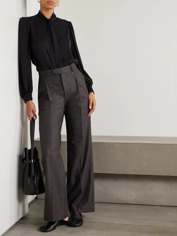 Carven Pleated Straight-leg Wool Pants