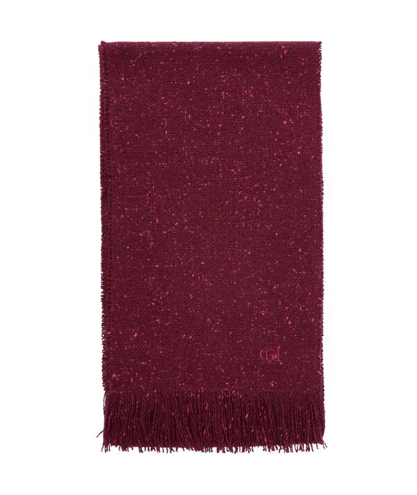 Gabriela Hearst Illumina Fringed Wool And Cashmere-blend Scarf - Burgundy