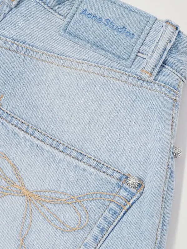 Acne Studios Padded High-rise Wide-leg Jeans