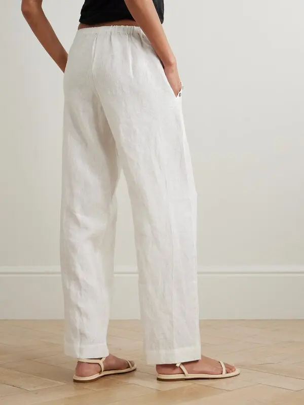 DEIJI STUDIOS Washed-linen Wide-leg Pants