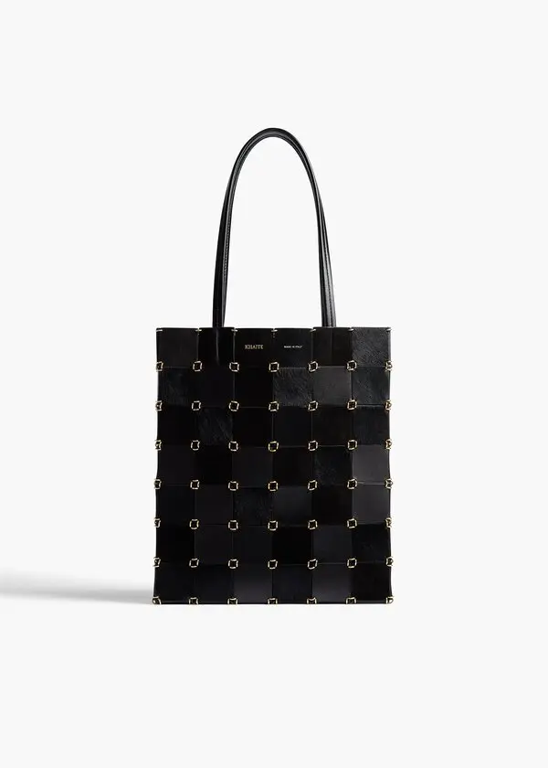 Khaite Small Emma Tote In Haircalf Multi Leather