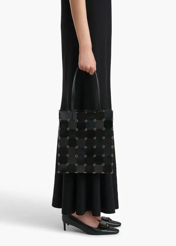 Khaite Small Emma Tote In Haircalf Multi Leather