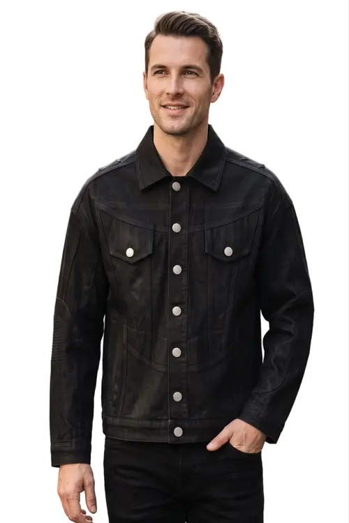PCFG Shiny Coated Denim Jacket