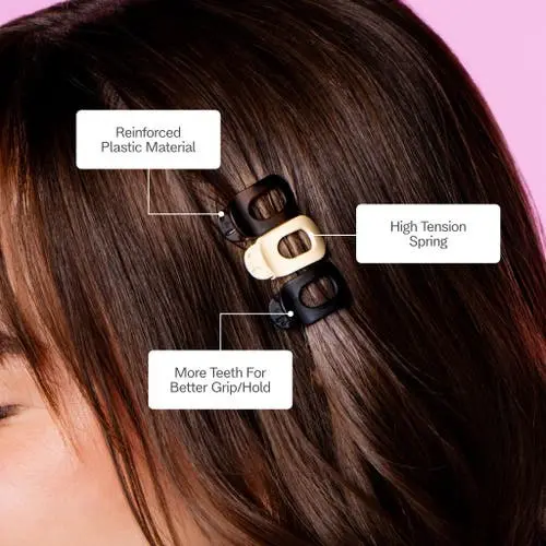 GIMME BEAUTY Lay Flat Claw Clip Set