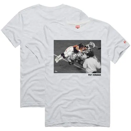 HOMAGE John Elway Denver Broncos Tri-blend T-shirt - Ash