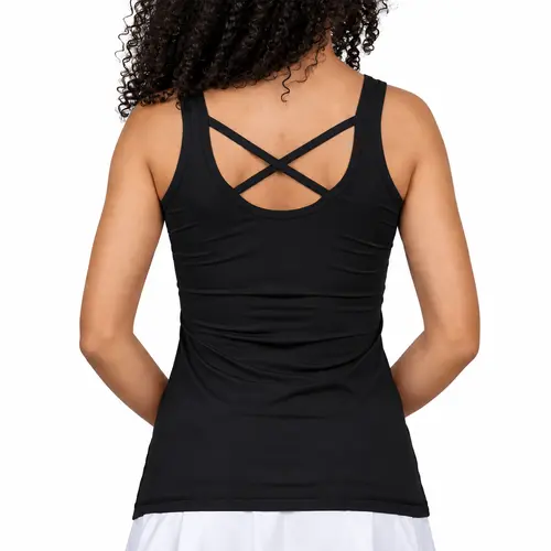 SOFIBELLA Tennis X-tank Top - Black