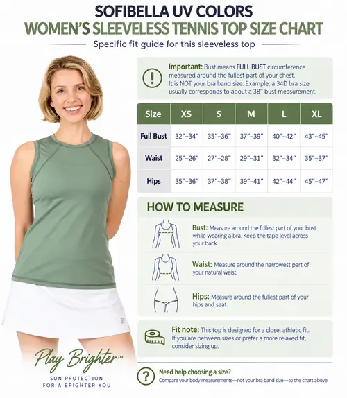 SOFIBELLA Sleeveless Tennis Shirt - Army