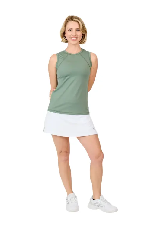 SOFIBELLA Sleeveless Tennis Shirt - Army