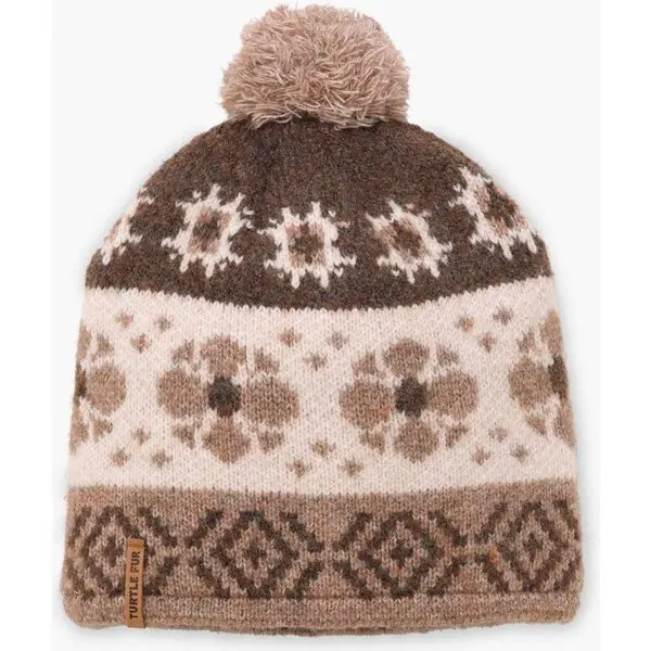 Turtle Fur Camilla Pom Beanie - Natural