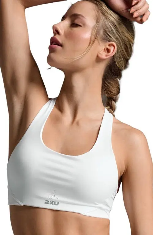 2xu Aero Mesh Impact Bra - White/silver Reflective