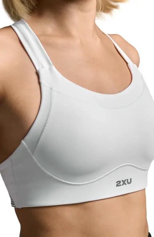 2xu Light Speed High Impact Bra - White/silver Reflective