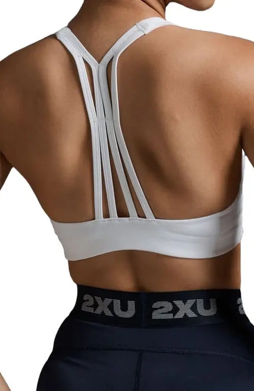 2xu Form Strappy Low Impact Bra - White/white