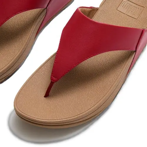 Fitflop Lulu Leather Toe-post Sandals - Burnt Berry