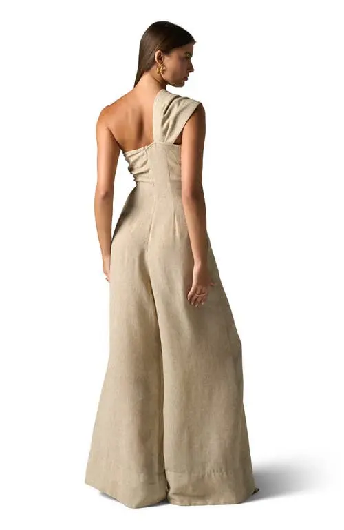 JBQ Eden One-shoulder Jumpsuit - Parchment