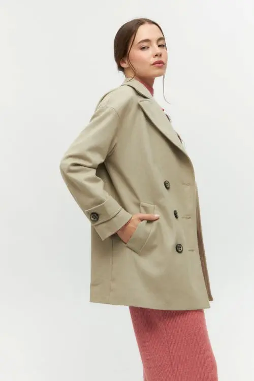 MARGO BARIDON Heidi Short Coat - Oyster