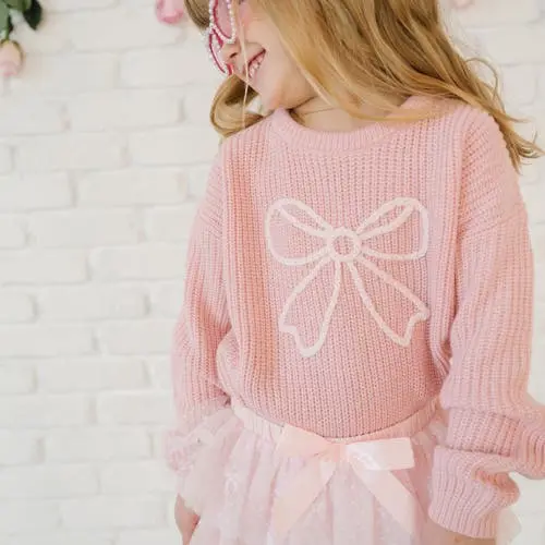SWEET WINK Bow Knit Sweater