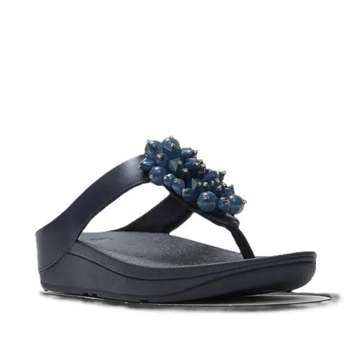 Fitflop Fino Bead Cluster Sandals - Midnight Navy