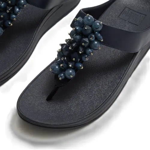 Fitflop Fino Bead Cluster Sandals - Midnight Navy