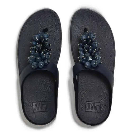 Fitflop Fino Bead Cluster Sandals - Midnight Navy