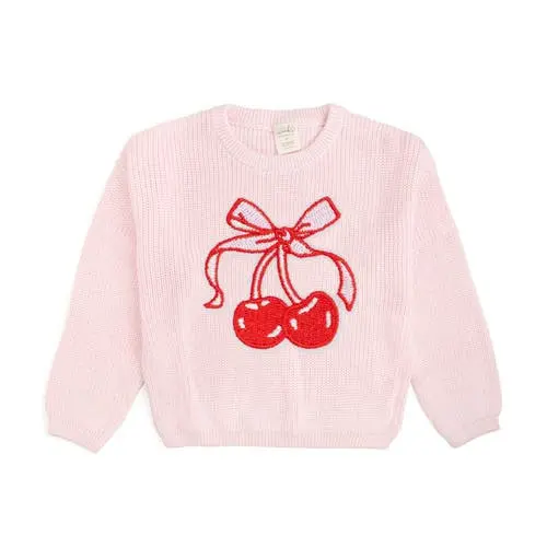 SWEET WINK Cherry Bow Knit Sweater