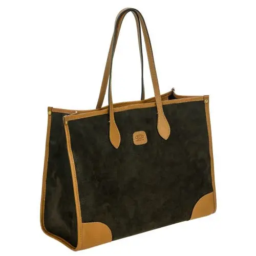 Bric'S Life Tote Bag With Laptop Sleeves - Olive