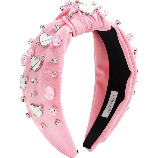 SWEET WINK Embellished Gemstone Headband - Ballet Pink