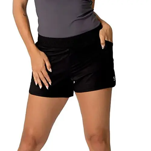 SOFIBELLA Athletic Tennis Shorts - Black