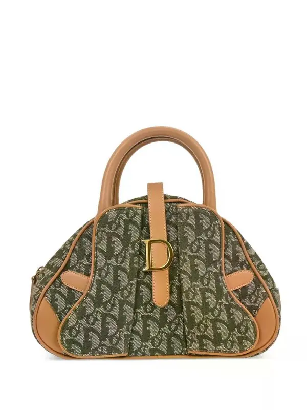 Dior 2001 Double Trotter Tote Bag - Green