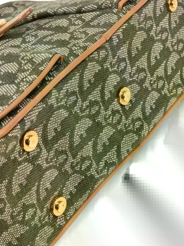 Dior 2001 Double Trotter Tote Bag - Green