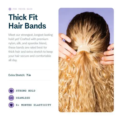 GIMME BEAUTY Thick Fit Hair Bands - Beige