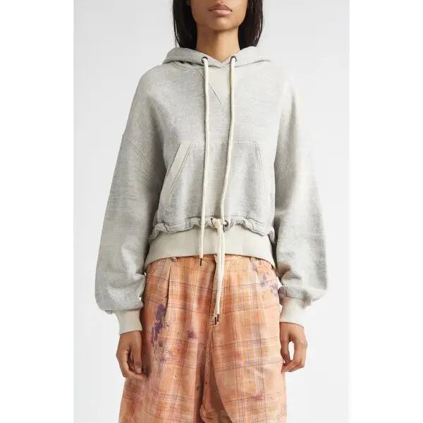 R13 Oversized Cinched Hem Hoodie