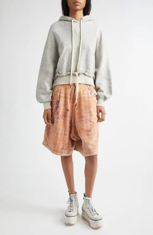 R13 Oversized Cinched Hem Hoodie