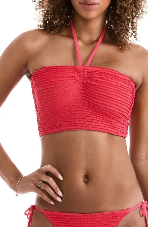 MIMI FLAMINGO Hayden Crop Tankini Top - Hot Coral