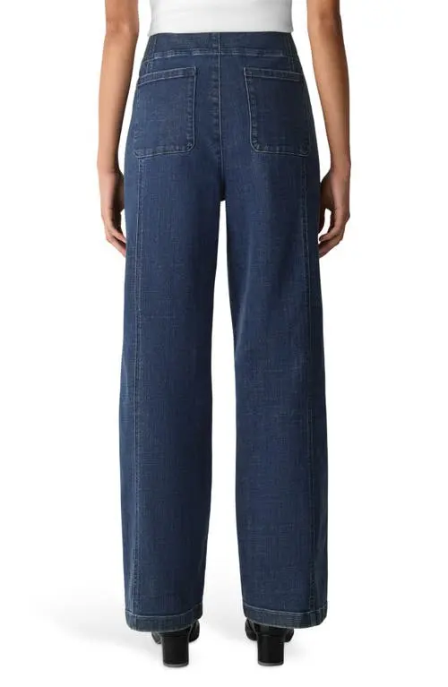 Eileen Fisher Wide-leg Denim Pants - Medium Indigo