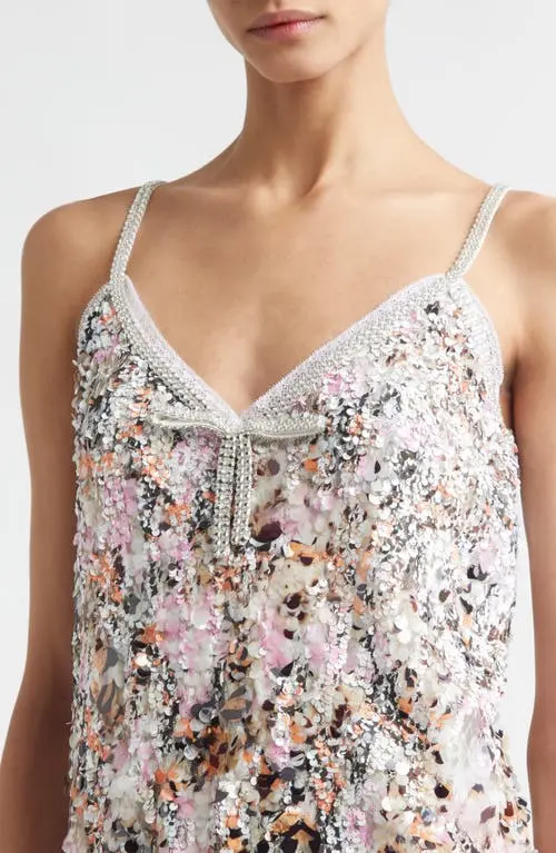 Marni Sequin Embellished Slip Dress