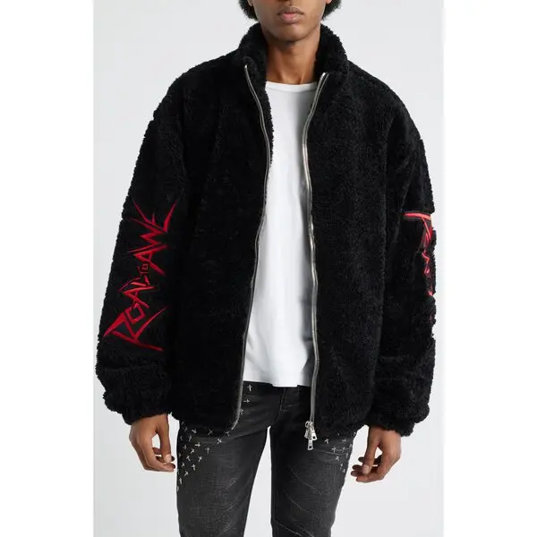 RtA Kye Venom Oversized Faux Shearling Jacket