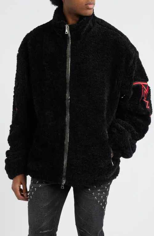 RtA Kye Venom Oversized Faux Shearling Jacket