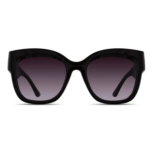 VELVET EYEWEAR Sunglasses Set With Folding Case - Black/ Lavender