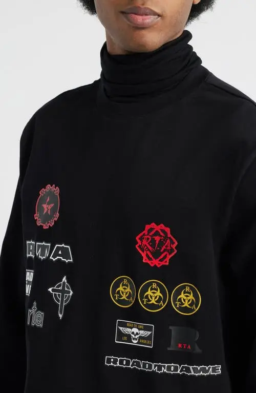 RtA Graphic Military Patch Turtleneck