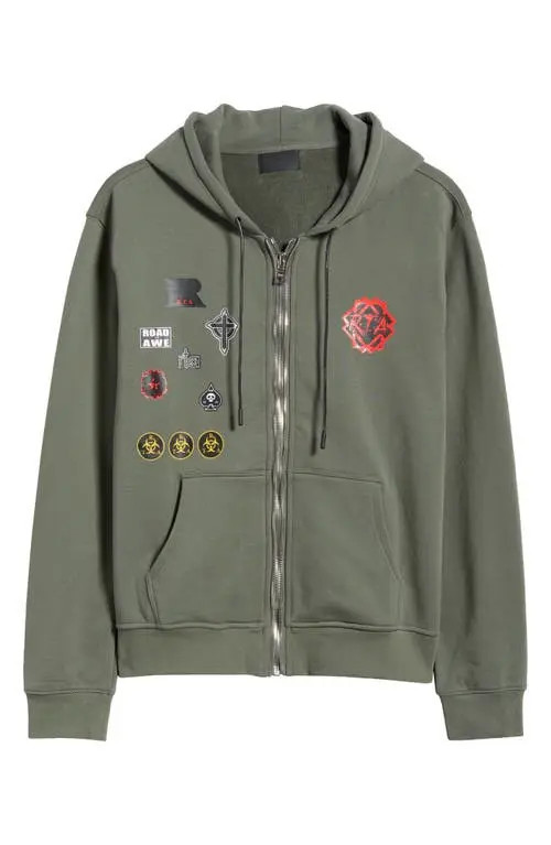 RtA Floyd Military Patch Zip Hoodie