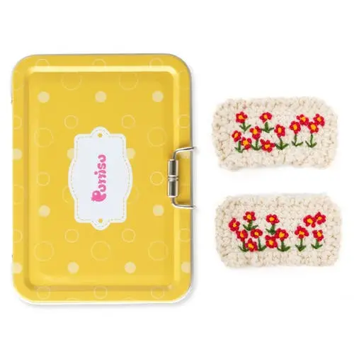 PUTTISU Floral Snap Clip Set - Cream