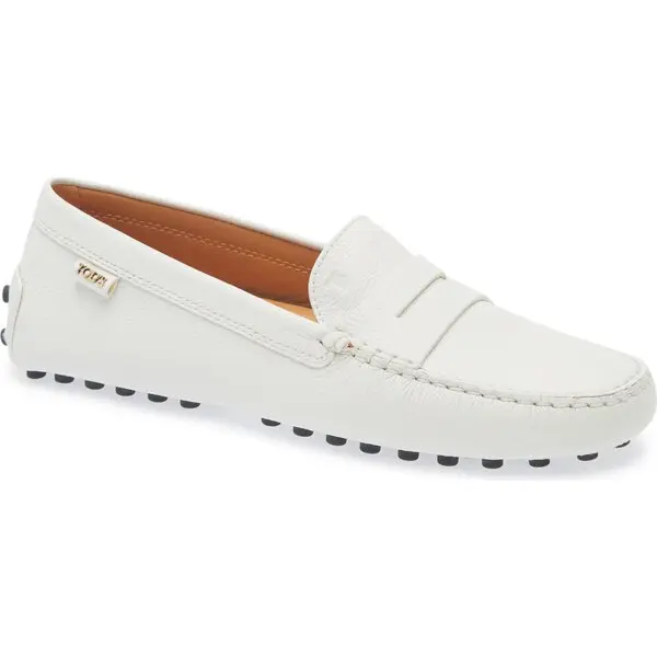 TOD'S Penny Loafer Driving Shoe - Bianco Calce