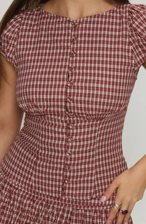 Princess Polly Alixandra Check Button-up Top