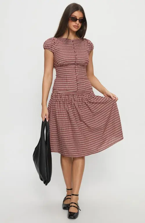 Princess Polly Alixandra Check Button-up Top