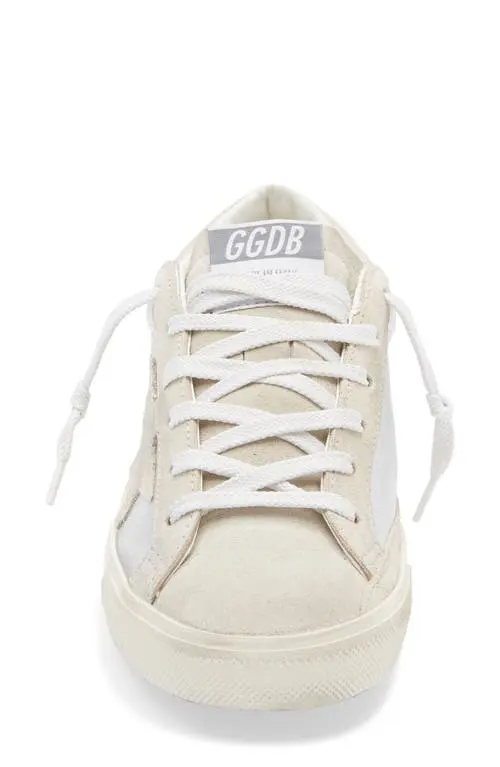 GOLDEN GOOSE Super-star Leather And Suede Sneakers - Silver/grey
