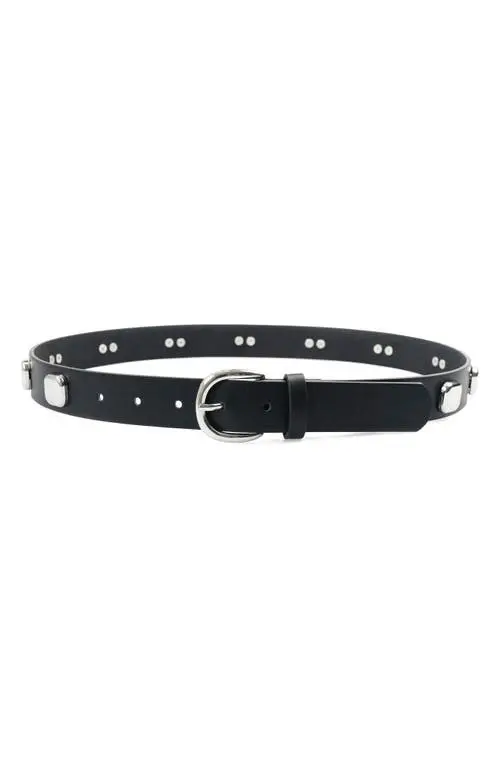 PETIT MOMENTS Studded Buckle Belt - Black/silver