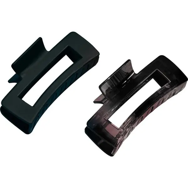 GIMME BEAUTY Rectangle Claw Clip Duo - Black
